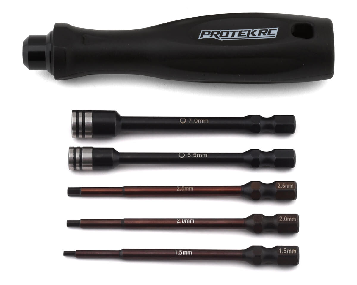 ProTek RC "TruTorque" 5-Piece 1/4" Drive Hex & Nut Driver Set (1.5, 2.
