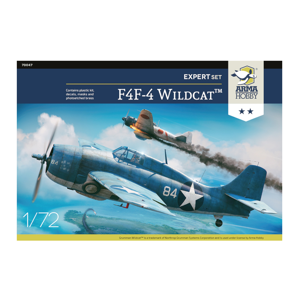 Arma Hobby 70047 1/72 Scale F4F-4 Wildcat - Expert Set