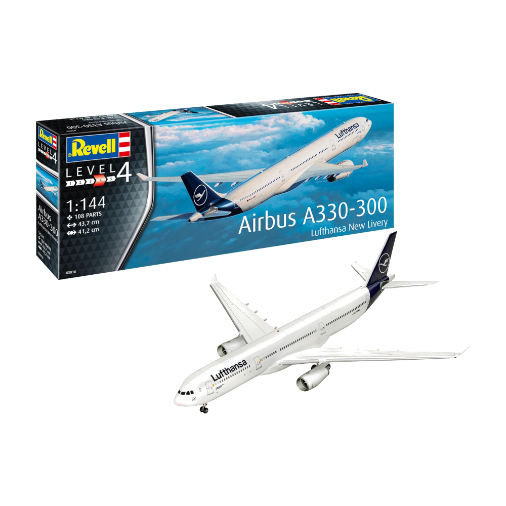 Revell 1/144 Scale Airbus A330-300 - LUFTHANSA "NEW LIVERY" 03816