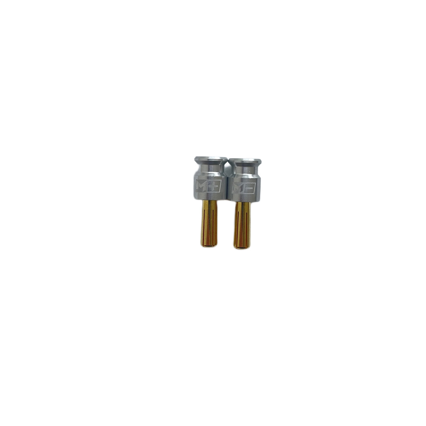Mach-1 Racing Silver Grips With 5Mm Gold Plated Bullets