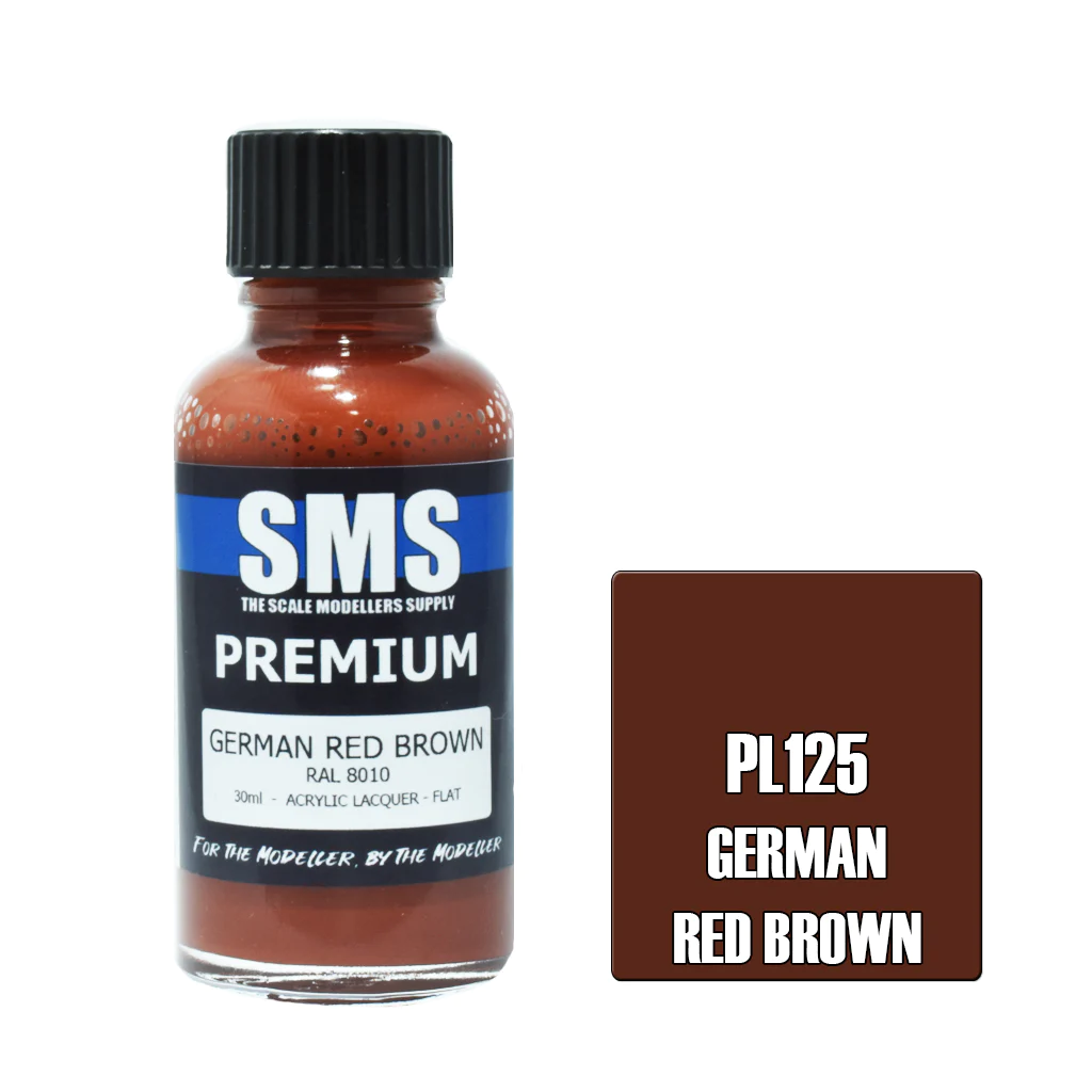 SMS Airbrush Paints - Premium German Red Brown RAL 8010 30Ml