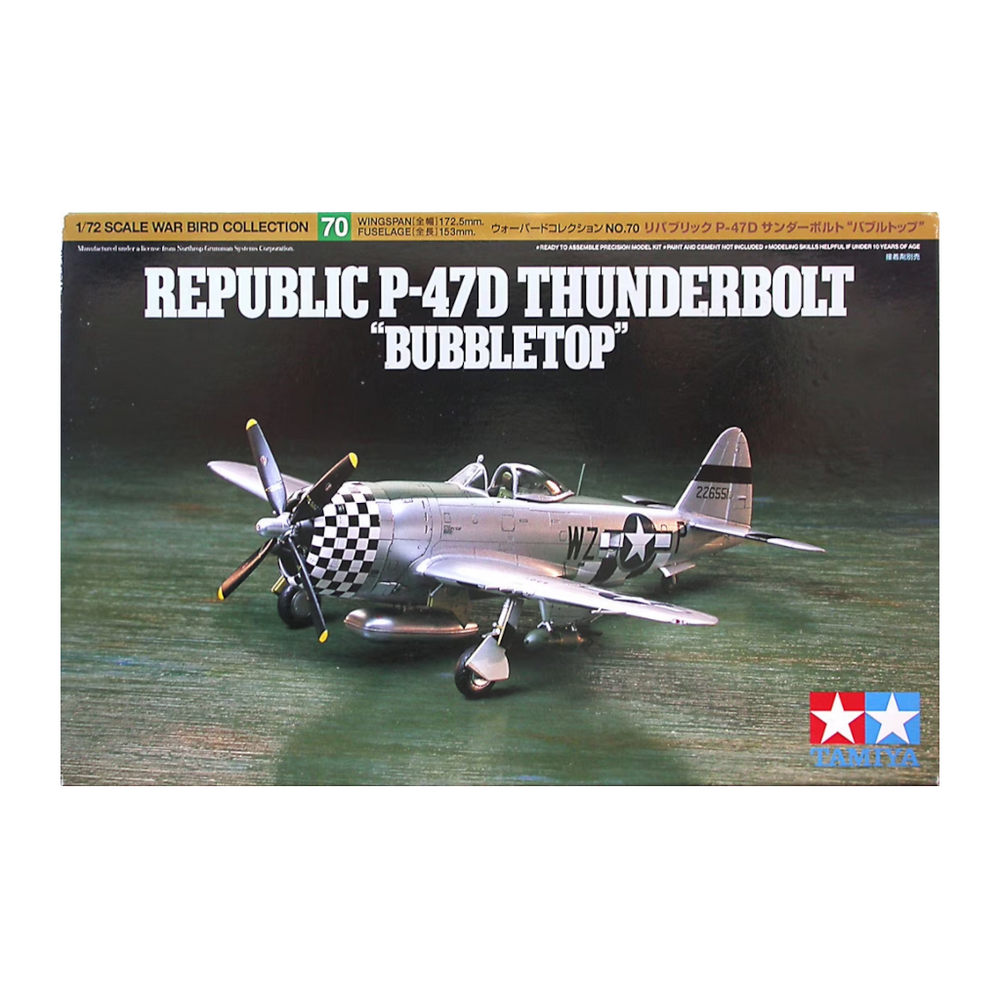 Tamiya 60770 1/72 Scale Republic P-47D Thunderbolt "Bubbletop"