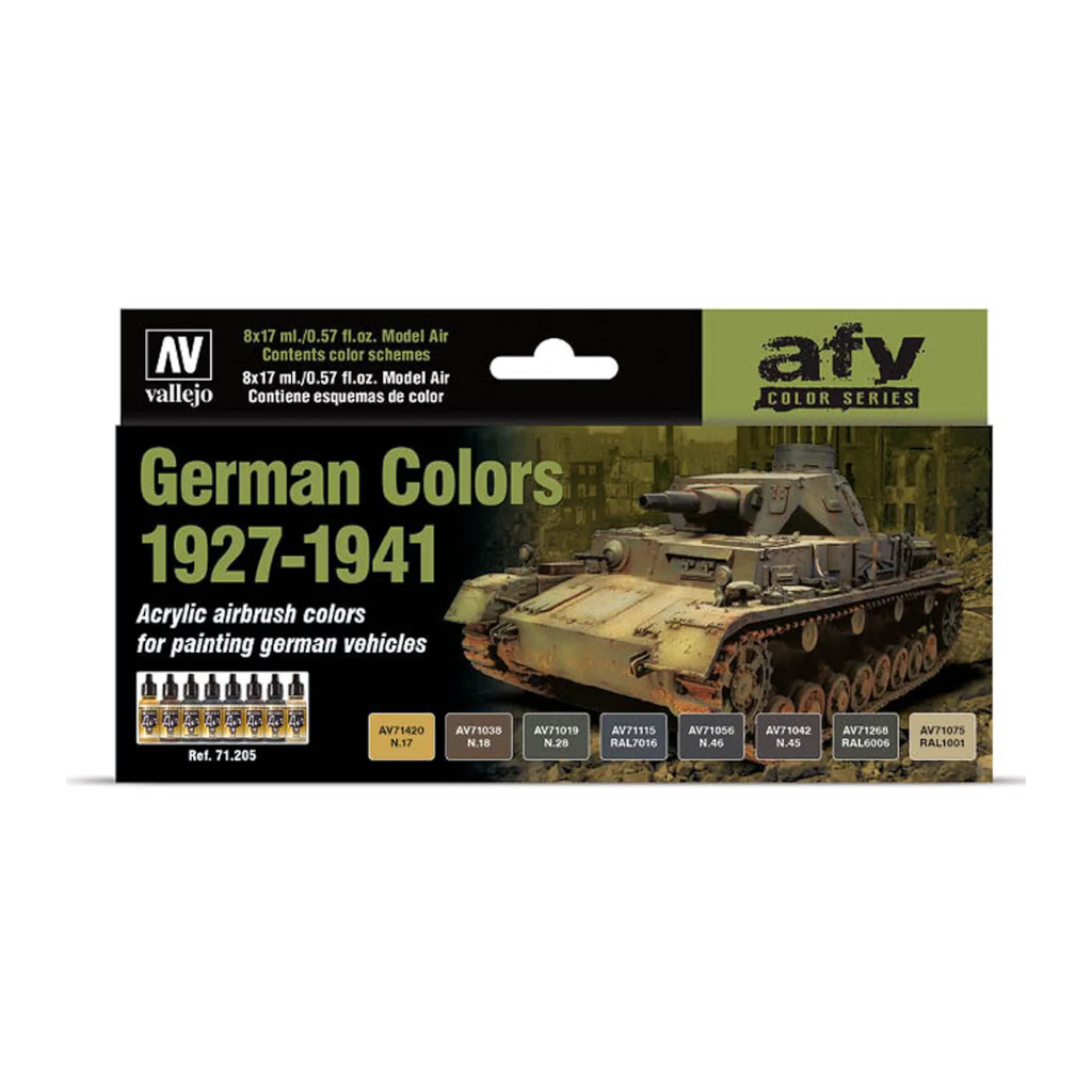 Vallejo 71205 Model Air Set German AFV Colors (1927-1941) | Techtonic ...