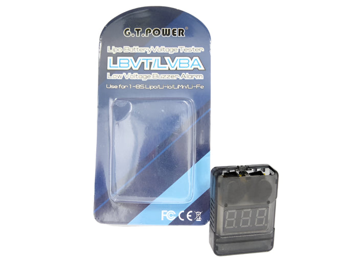 GT Power GT-Lipo Battery Low voltage alarm & tester 2-8 Cell