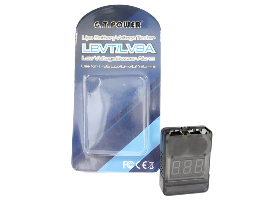 GT Power GT-Lipo Battery Low voltage alarm & tester 2-8 Cell