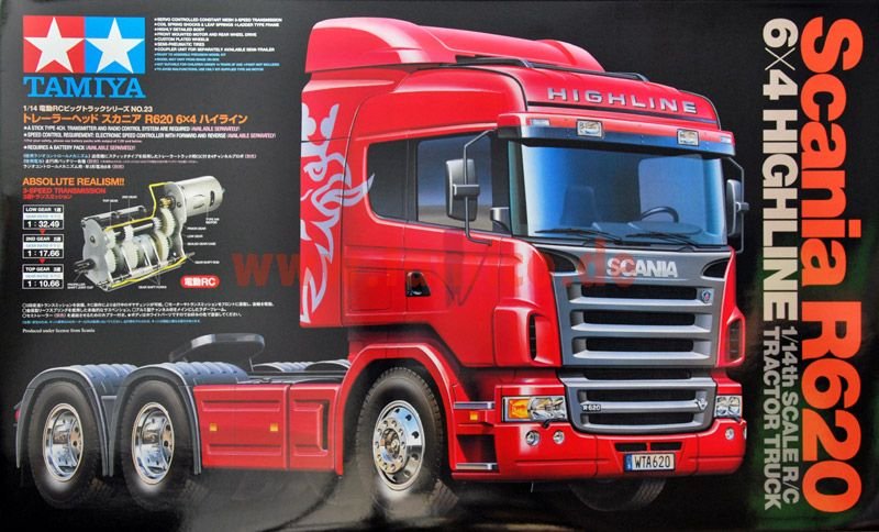 Tamiya 56323 Scania R620 Highline 1/14 Radio Controlled Truck Kit Red