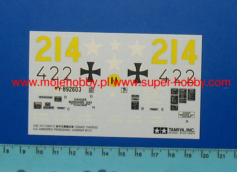 Tamiya 35040 1/35 Scale U.S.M113 Apc Model Kit Model Kit | Techtonic ...